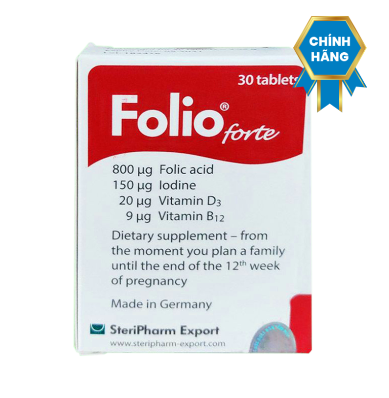 Folio® Forte - Tăng cường acid folic, iod cho phụ nữ mang thai